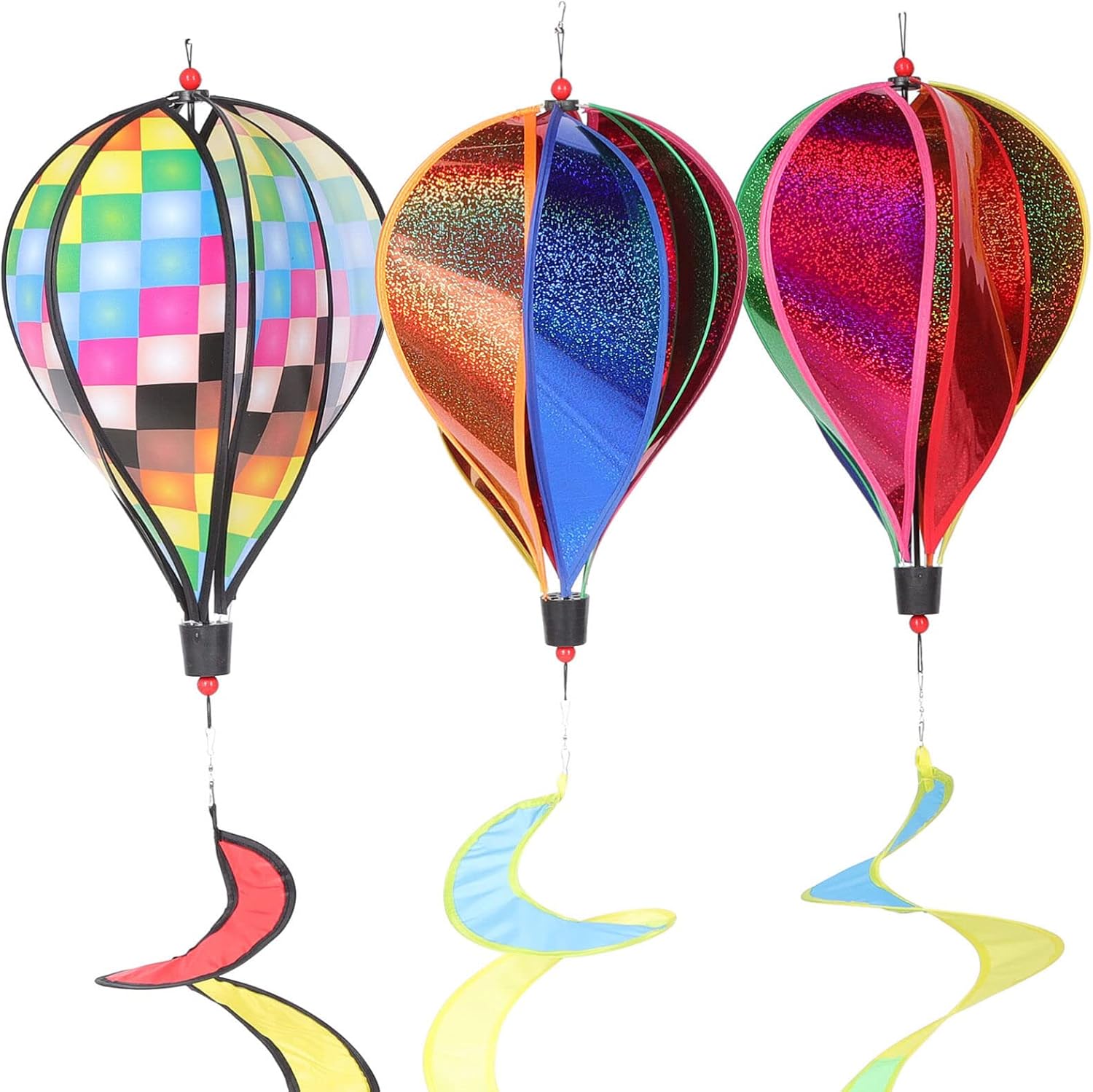 Amazon.com: Toddmomy 3pcs Outdoor Balloon Windmill Hot Air Balloon Wind ...
