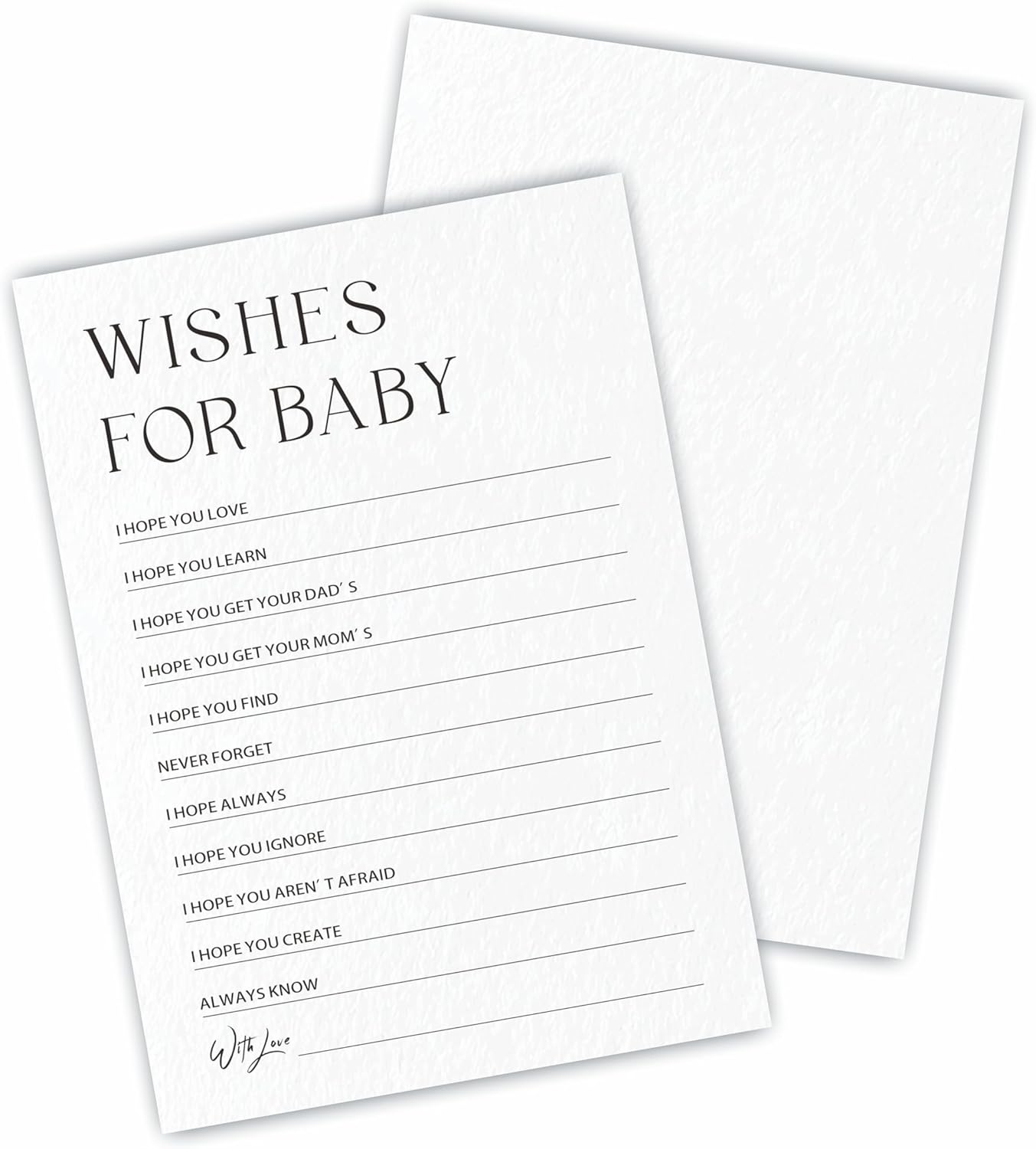 Amazon.com: 30 Wishes For Baby Game Cards For Baby Shower Game ...