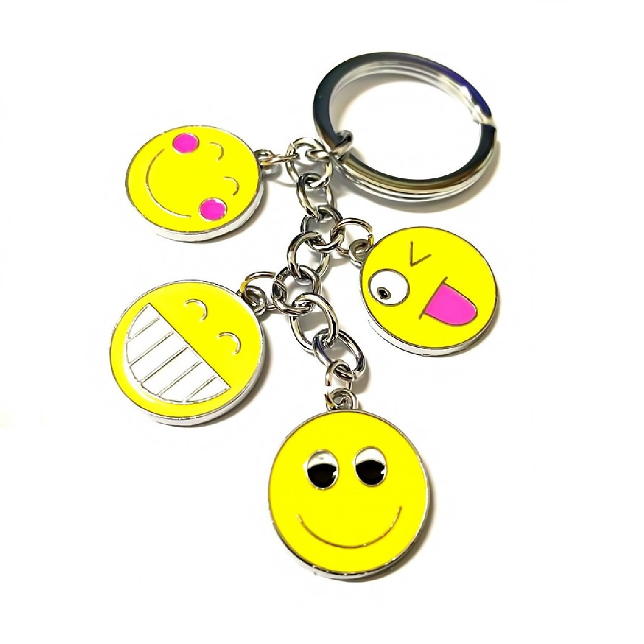 Niteo Smiley Face Smile Metal Keychain/Key Chain : Amazon.in: Fashion
