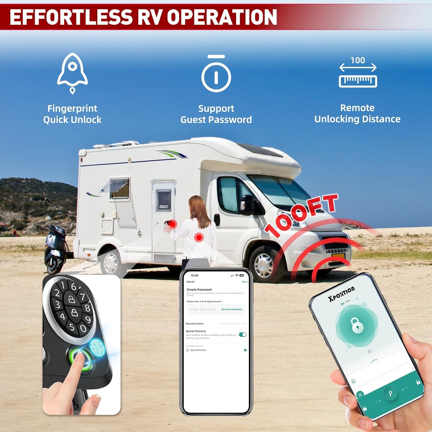 Snapklik.com : RV Door Lock Keyless Entry Keypad - Replacement Camper ...