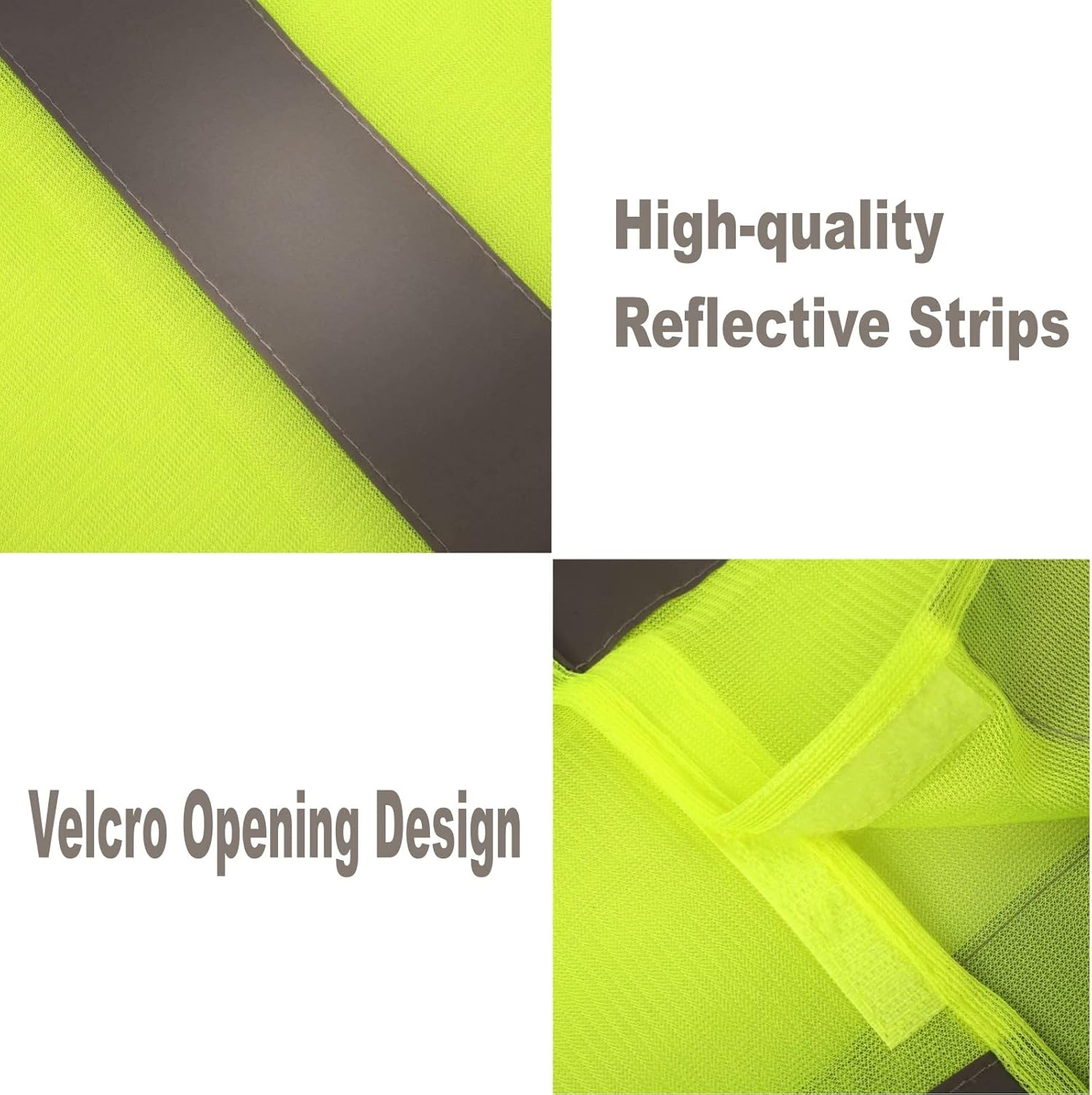 Amazon.com: 10 Packs Safety Vest ,Yellow Reflective Vest , High ...