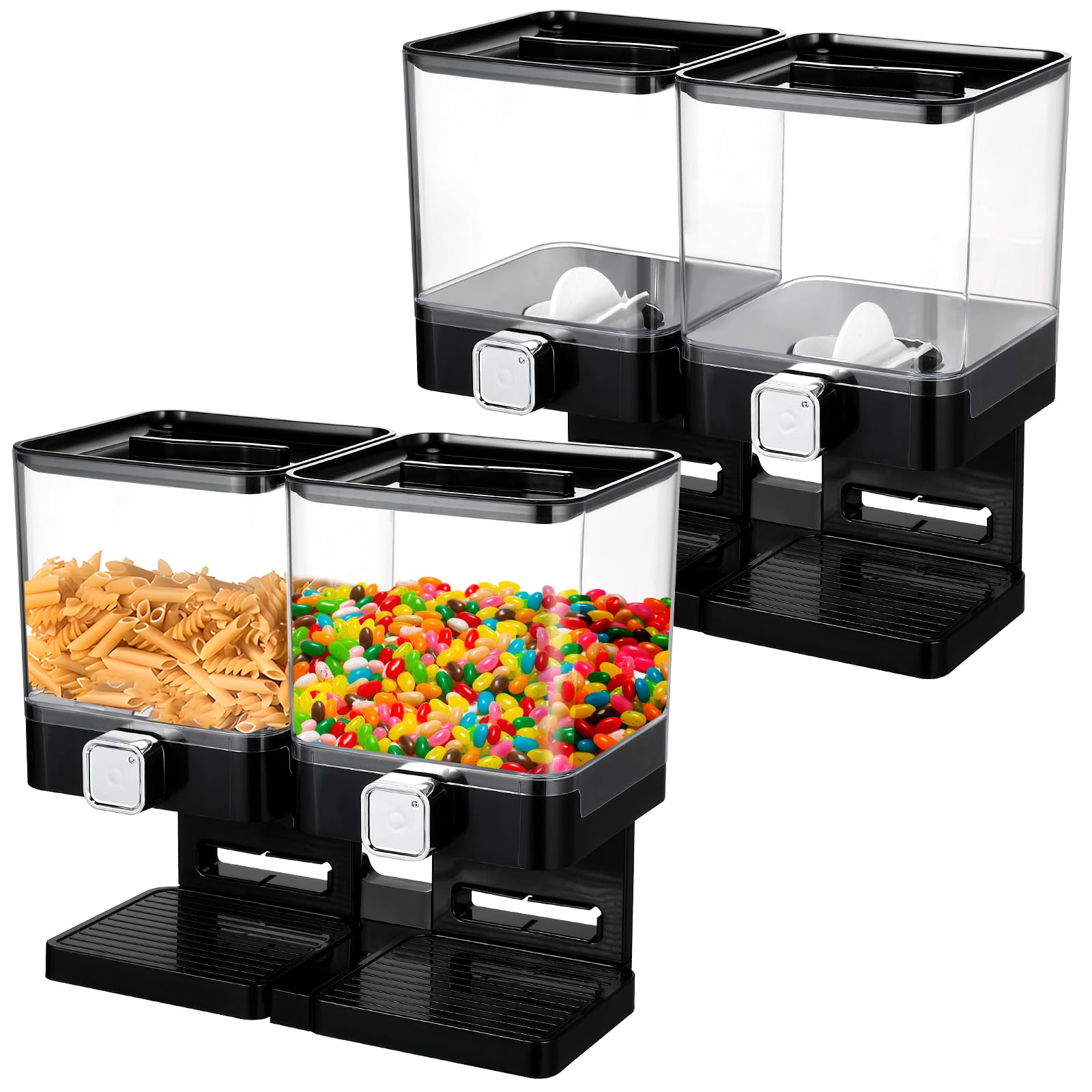 Amazon.com - Layhit 2 Pcs Cereal Dispenser Countertop for Pantry 7.4L ...