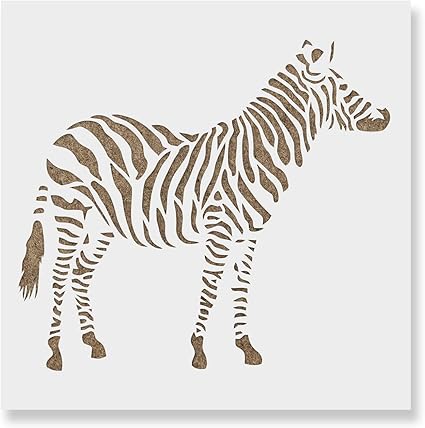 Amazon.com: Zebra Stencil - Zebra, Zebra Art, Safari Stencils, Stencil ...