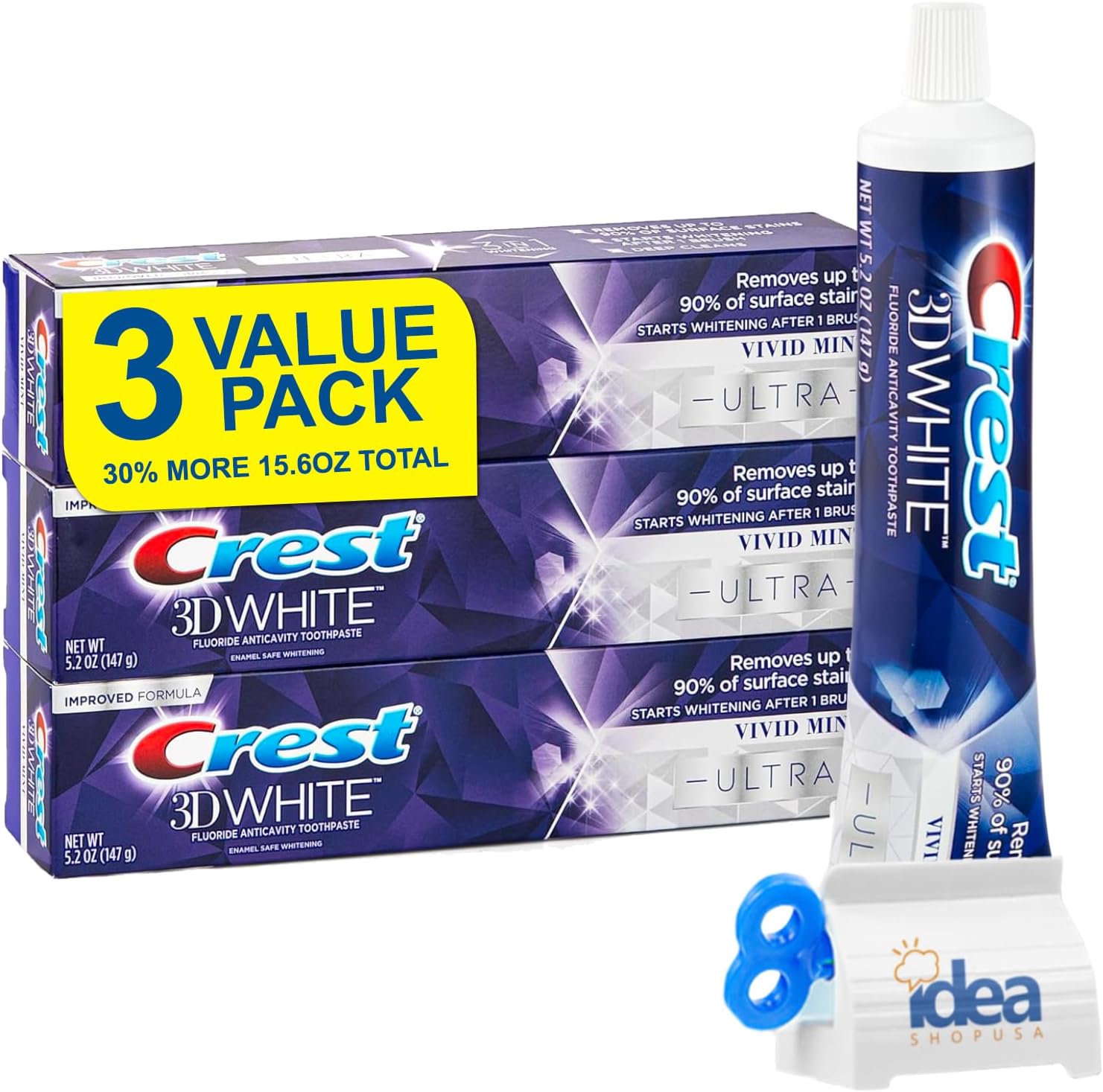 Amazon.com: Crest Premium Plus Advanced Whitening Toothpaste with ...