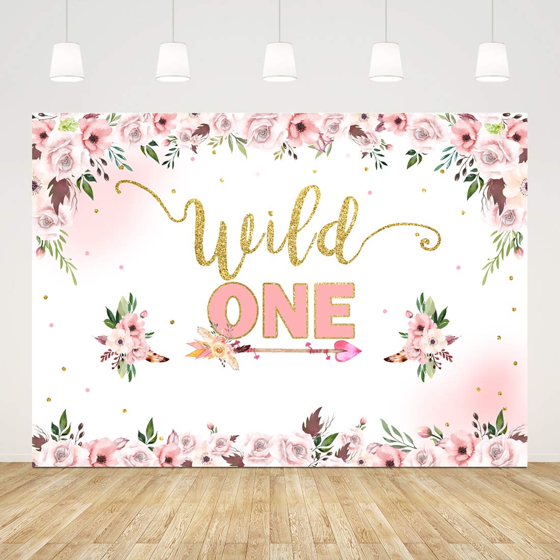 Boho Wild One Birthday Backdrop Girls 1st Birthday Background For ...