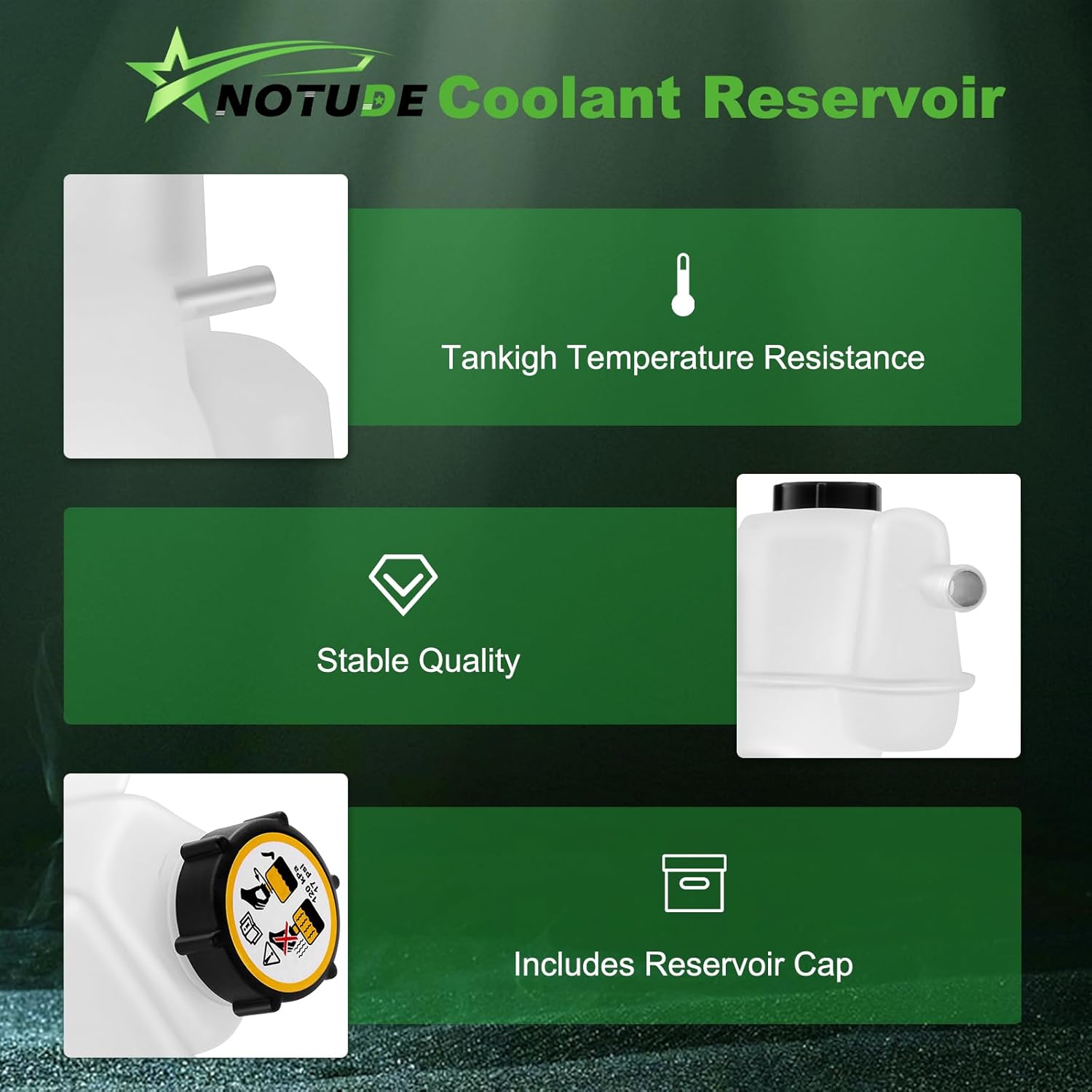 Depósito de refrigerante con tapa y sensor, tanque de desbordamiento ...