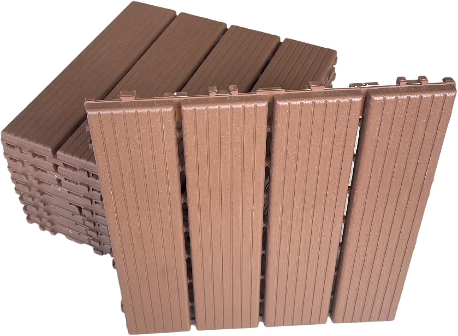 Amazon.com: Plastic Interlocking Deck Tiles,44 Pack Patio Deck Tiles,11 ...