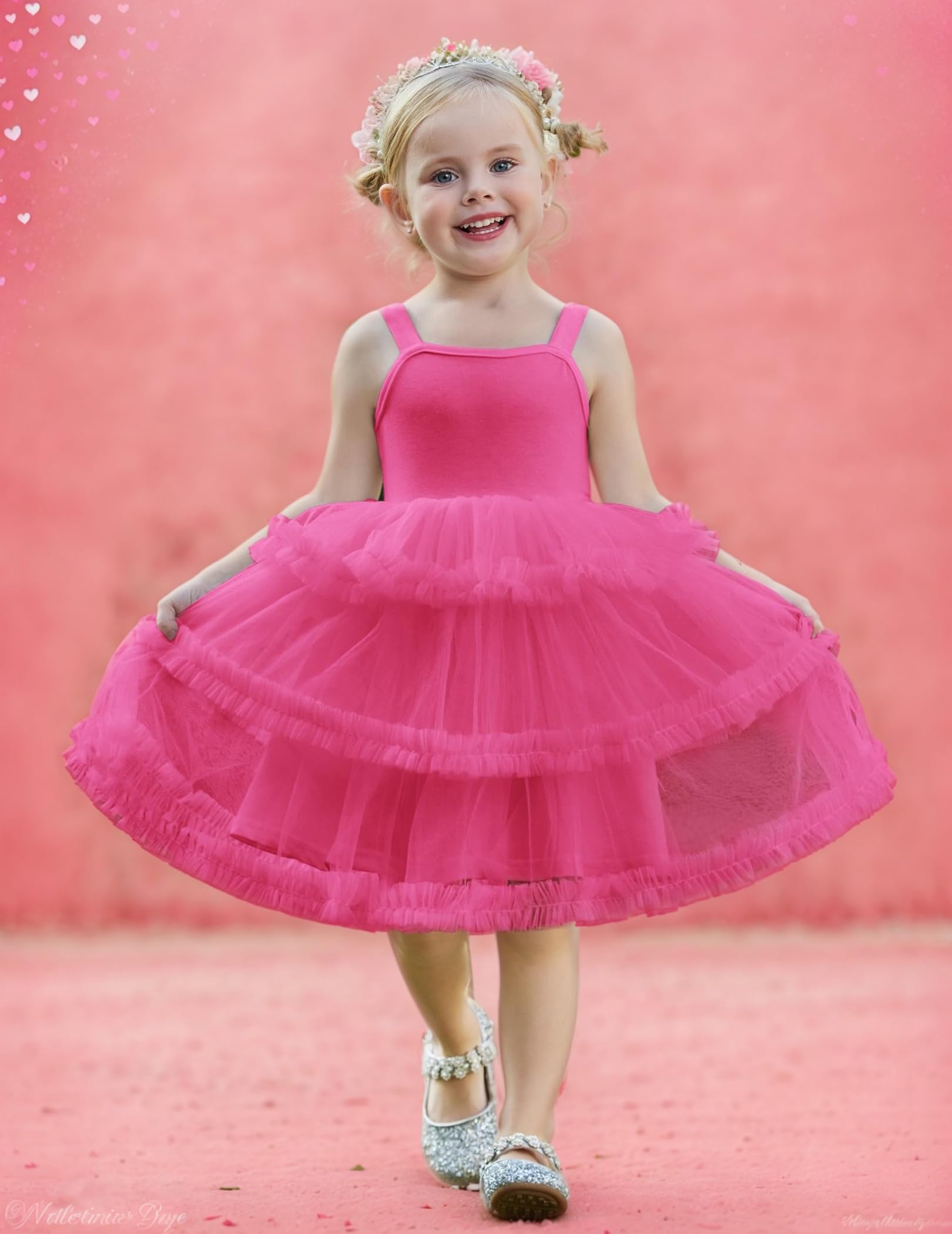 Snapklik.com : Toddler Girls Tulle Dress Hot Pink Tutu Dresses For Girl ...