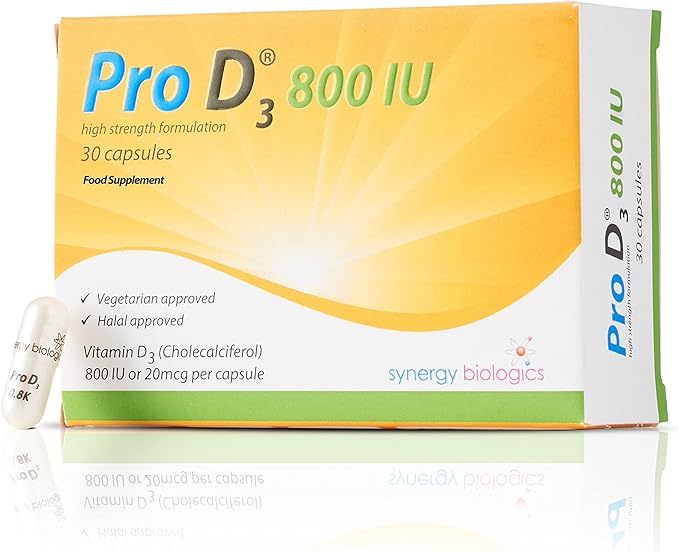 Pro D3 800 IU Capsules | Premium Vitamin D3 | 30 Capsules | Gelatine ...