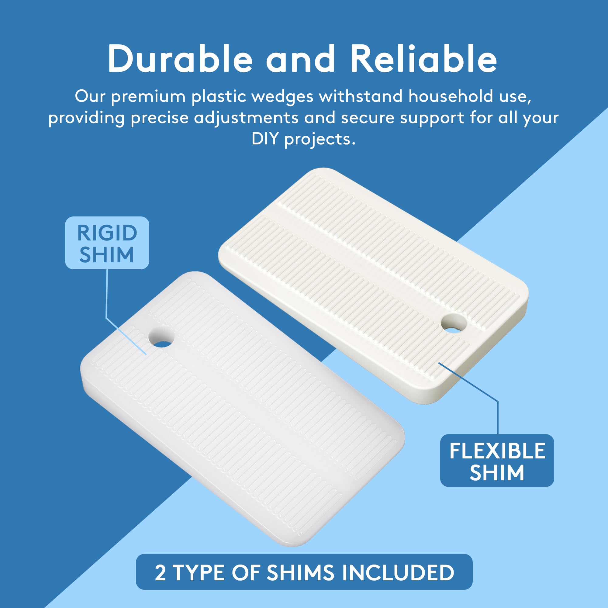 Snapklik.com : RAVINE Plastic Shims For Leveling - 6 Rigid And 6 ...