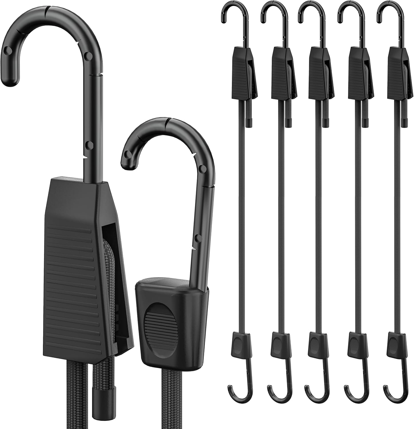 Adjustable Bungee Cords, 18inch Heavy Duty Outdoor Elastic Bungee ...