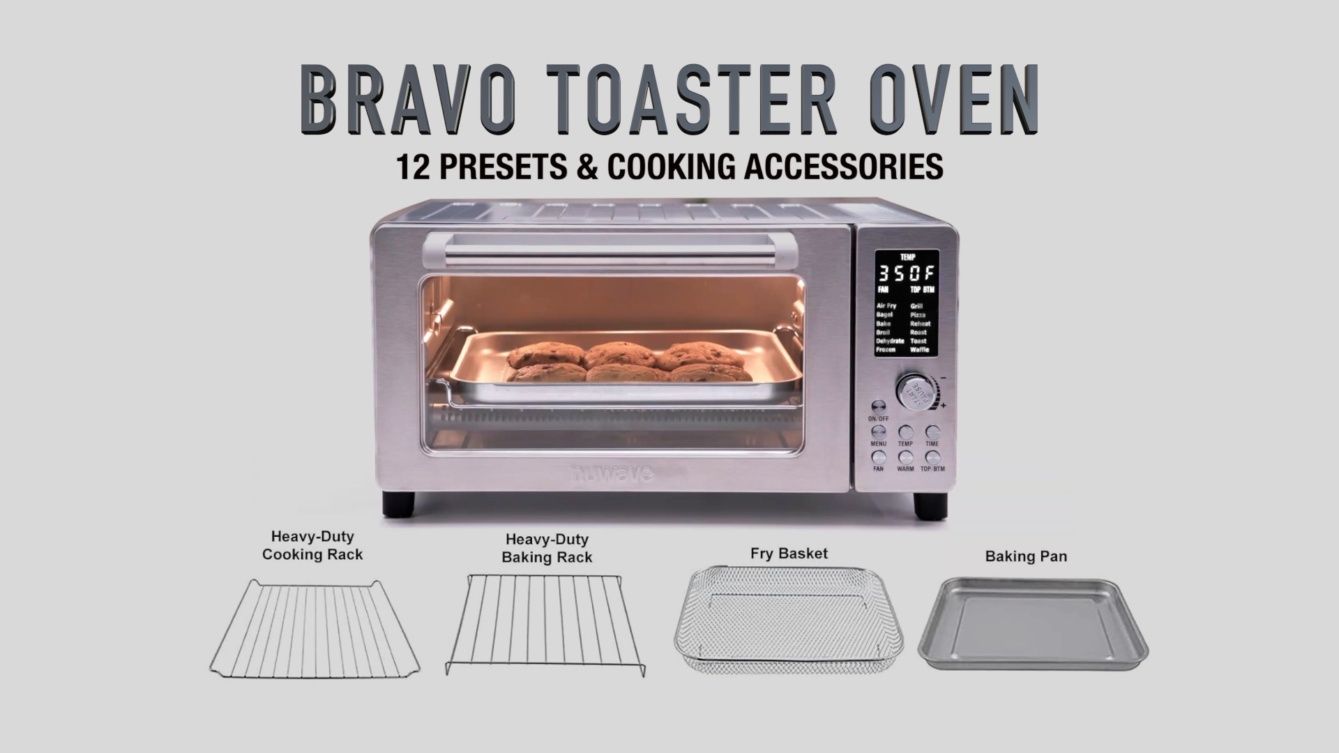 Ninja Toaster Oven Nuwave Bravo Air Fryer Toaster Oven - 12-in-1 Smart ...