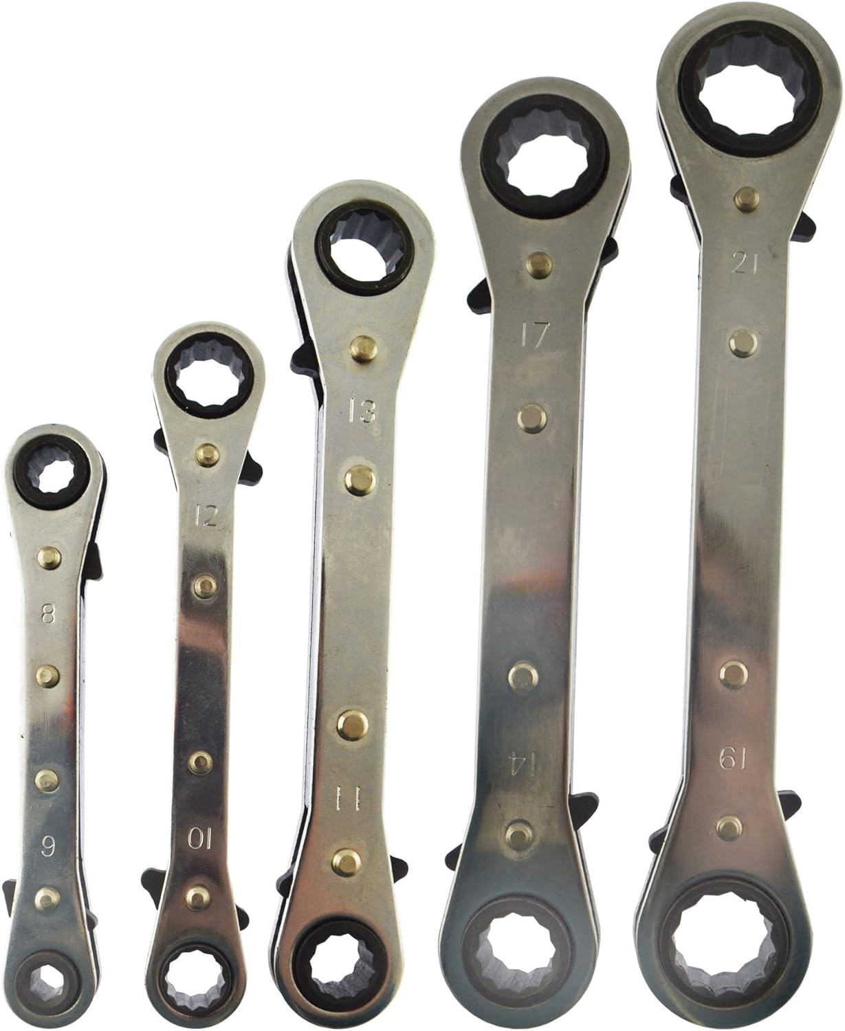 Ratchet Spanner Set Metric Sizes Double Ring Wrench TE075 - Amazon.com