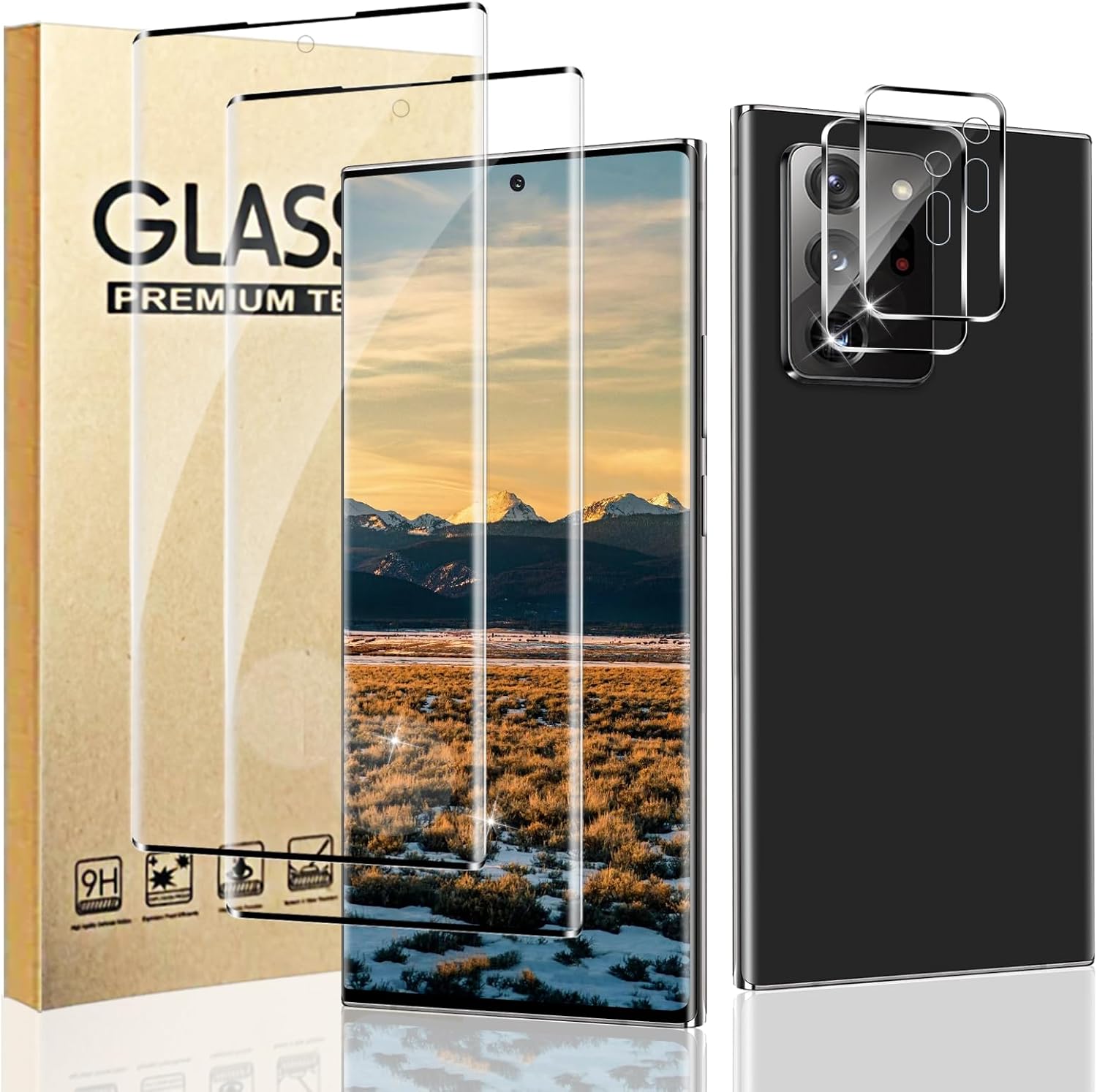 Amazon.com: AYCFING 2+2 Pack For Note 20 Ultra Screen Protector with ...