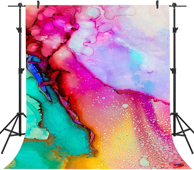 Amazon.com : Colorful Watercolor Painting Backdrops Art Paint ...