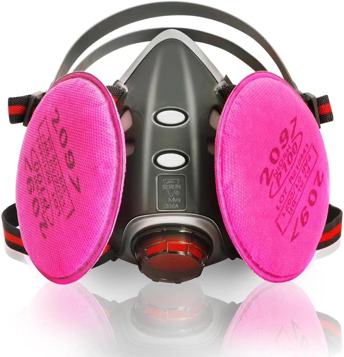 Amazon.com: Reusable Respirator Mask with Filters Set - Half Face Cover ...