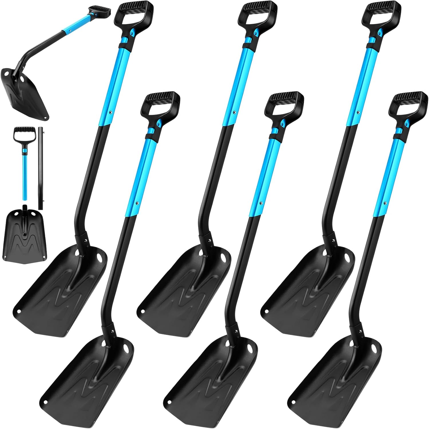 Amazon.com : Gisafai 6 Pack Emergency Snow Shovel for Car 28'' to 37 ...
