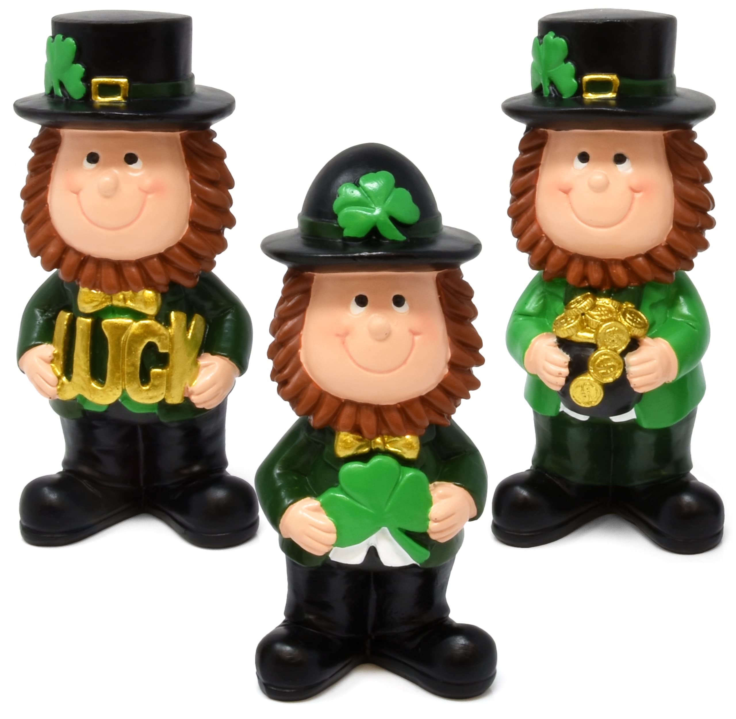 Amazon.com: Gift Boutique St. Patrick's Day Leprechaun Figurines Table ...