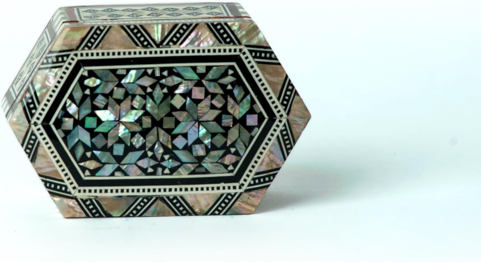 Amazon.com: Egyptian Wooden Jewelry Box with "Mother of Pearl" Inlaid ...