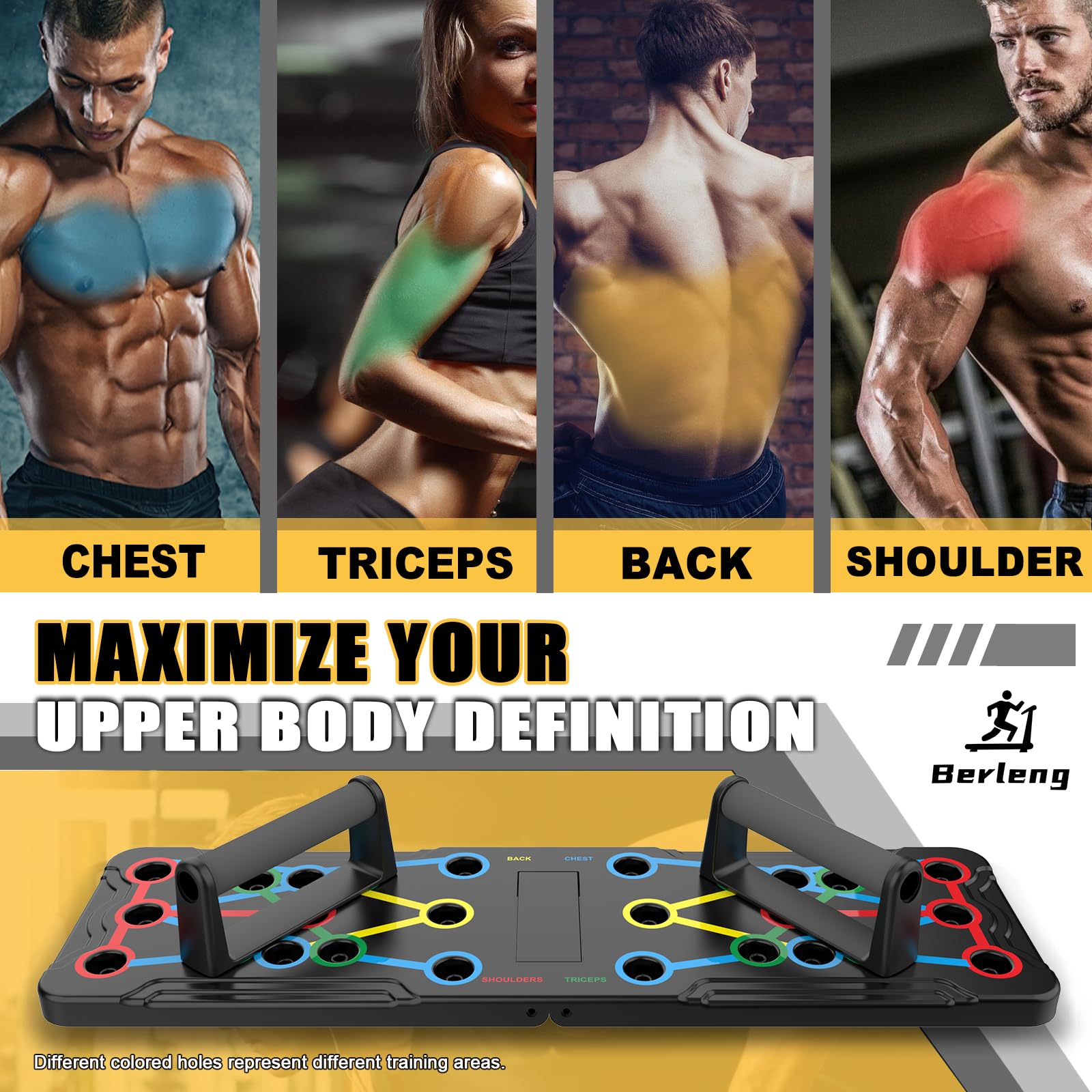 Solid Push Up Board Home Workout Equipment Multi-Functional Pushup ...