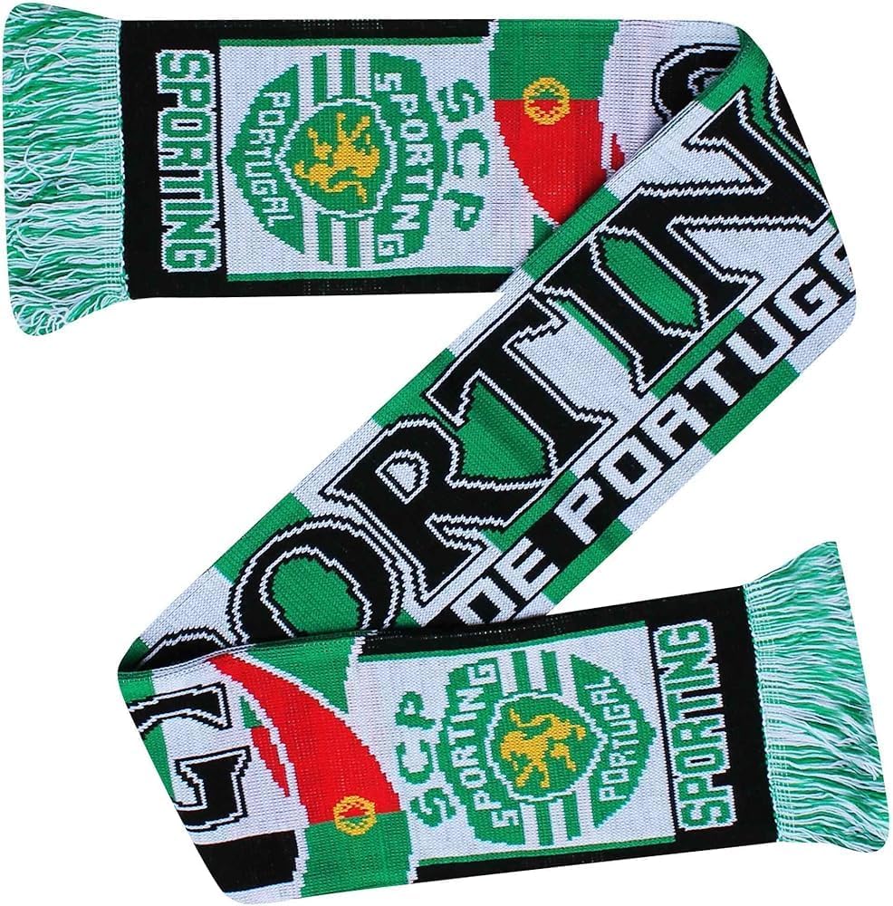 Amazon.com: Sporting Lisbon | Soccer Fan Scarf | Premium Acrylic Knit ...