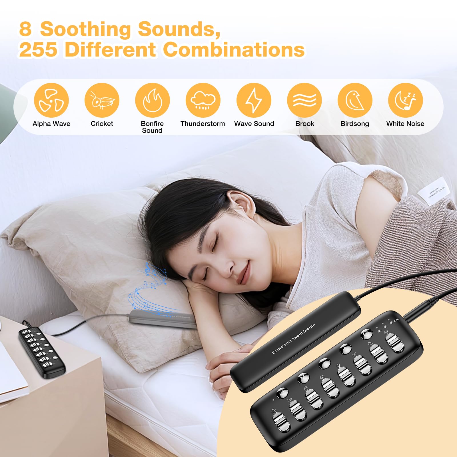 Pillow Speaker for Sleeping, Mini Under Pillow Speaker Bluetooth with ...