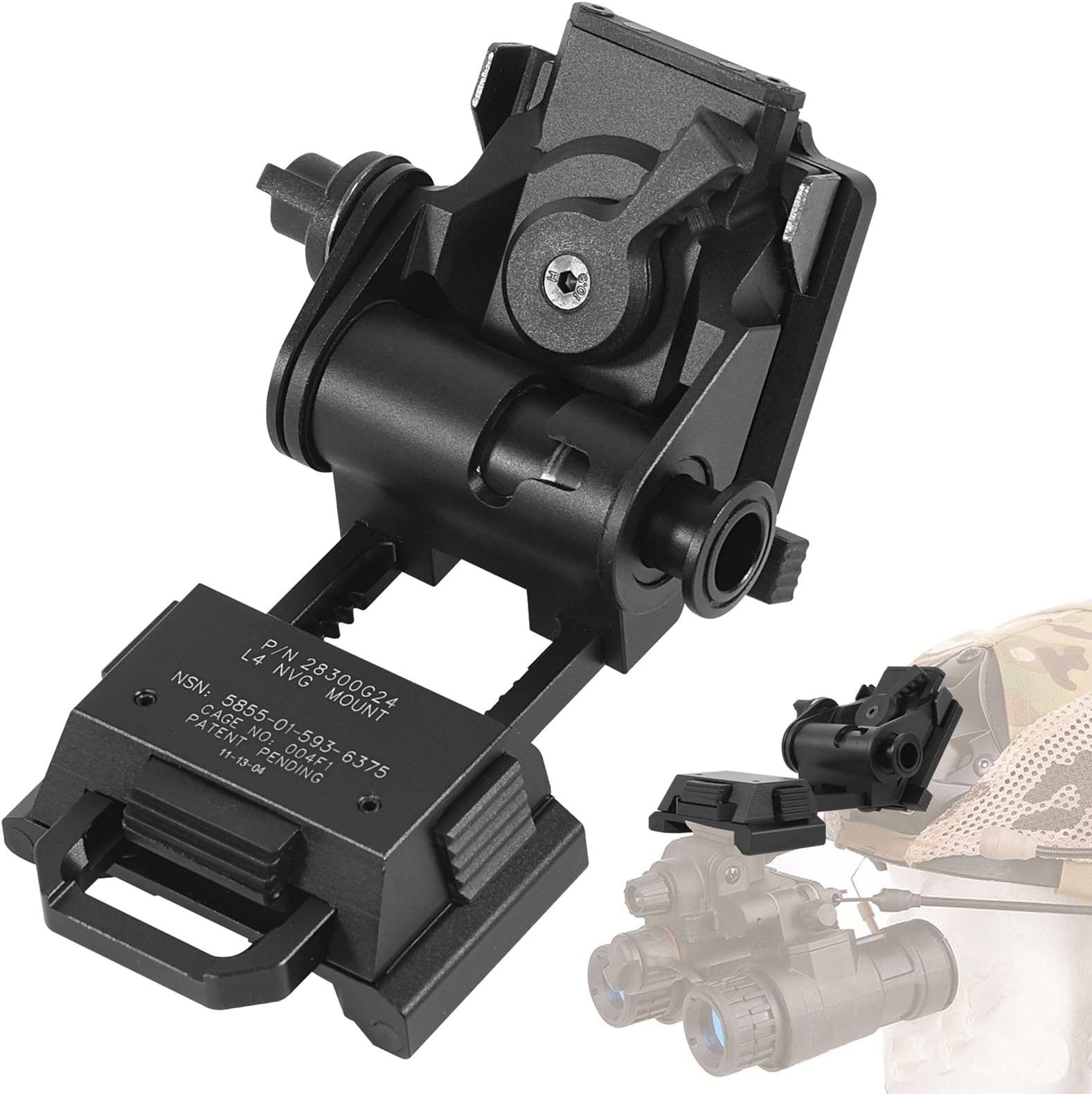 Amazon.com : Night Vision Googgles NVG Mount L4G24,Black Metal Helmet ...