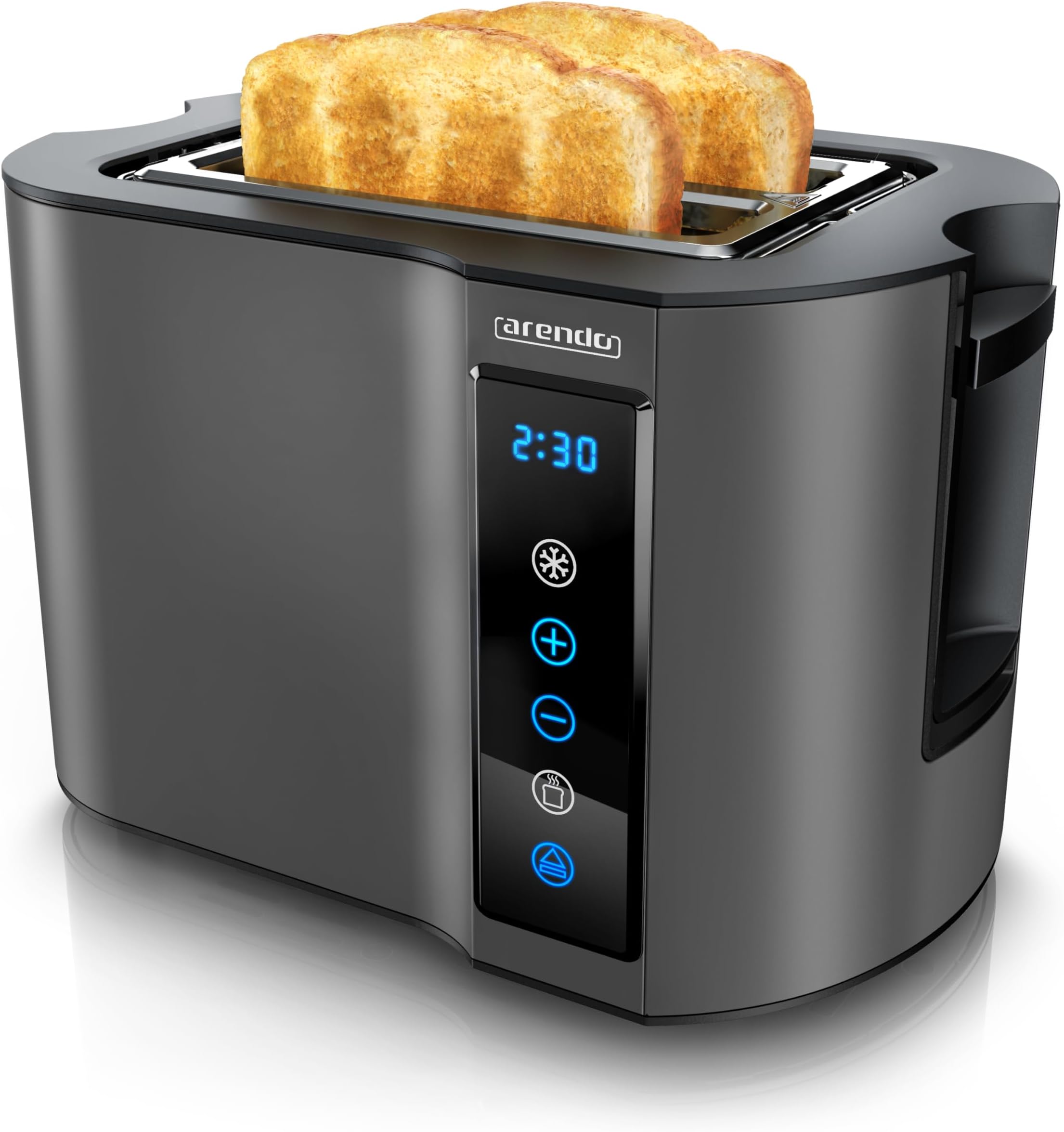 Klarstein Arabica Toaster - 920W, Touch-Bedienfeld, LED-Display, Auftau ...