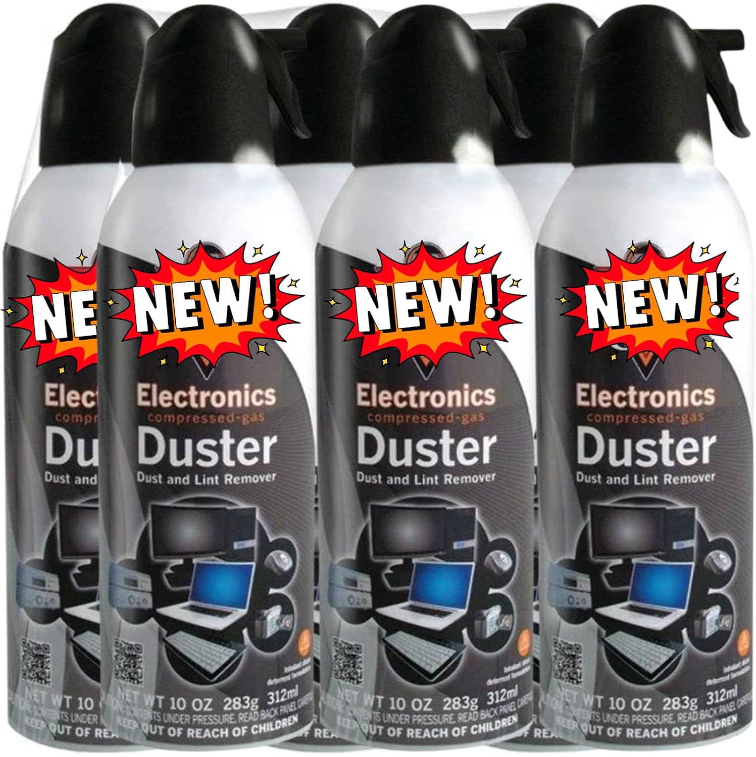 Amazon.com: Electronics Duster Compressed Air Spray, 10 oz Cans, Dust ...