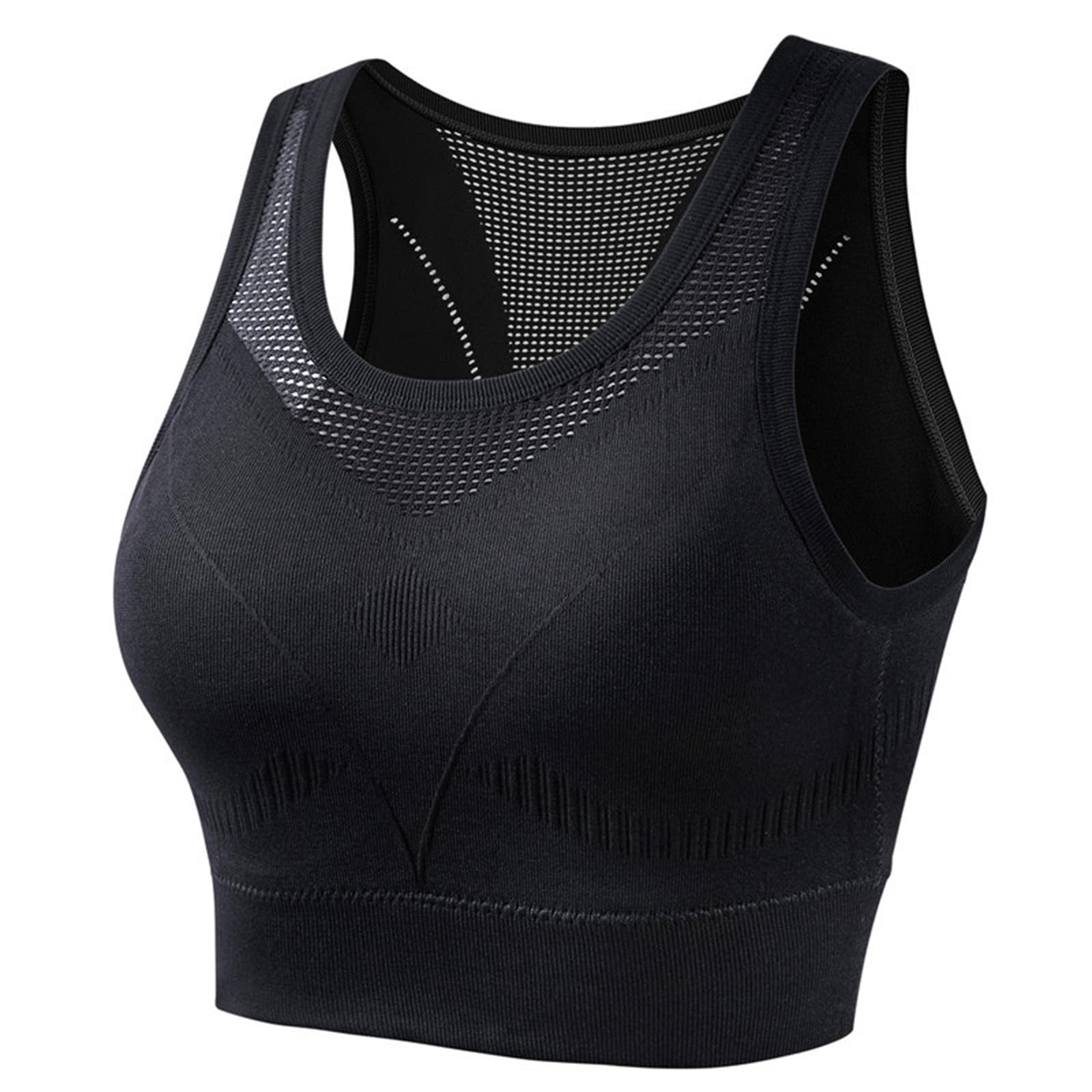 Amazon.com: HGps8w Sports Bras for Women with Bulit in Self Bra, Mesh ...