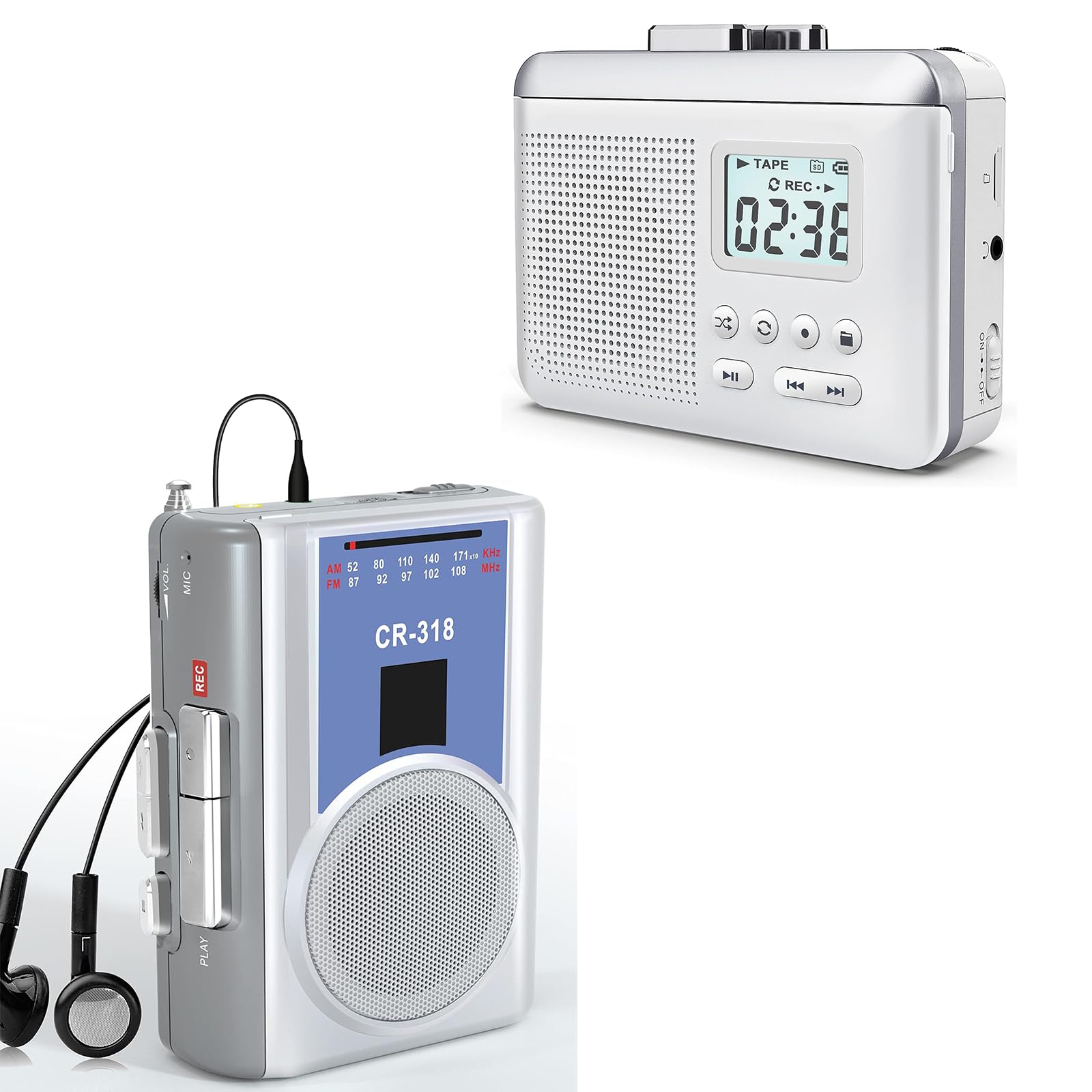 Amazon.com: Walkman Cassette Player Recorder with AM FM, Portable ...