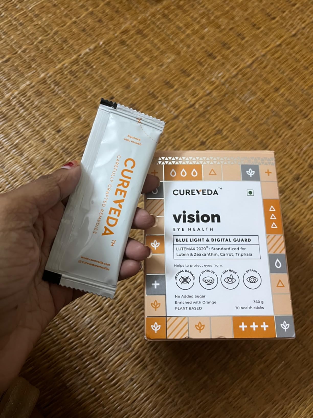 Buy Cureveda-Vision Plant based Eye Health for Kids & Adults, Blue ...