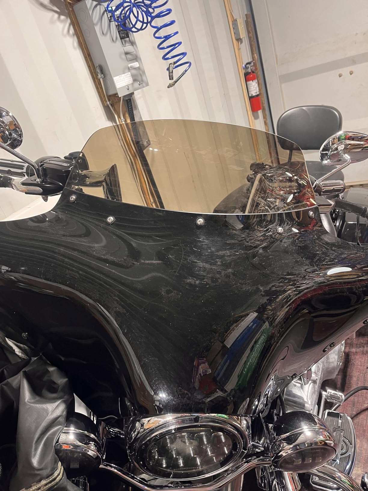 Memphis Shades MEP8541 Black/Smoke Windshield (Batwing Fairing Spoiler ...