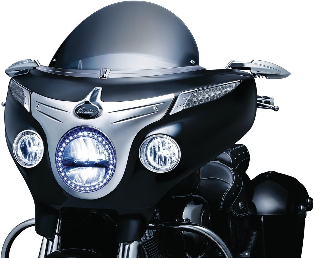 Amazon.com: Kuryakyn 5622 Chrome Driving Light Bezels for all '14 ...