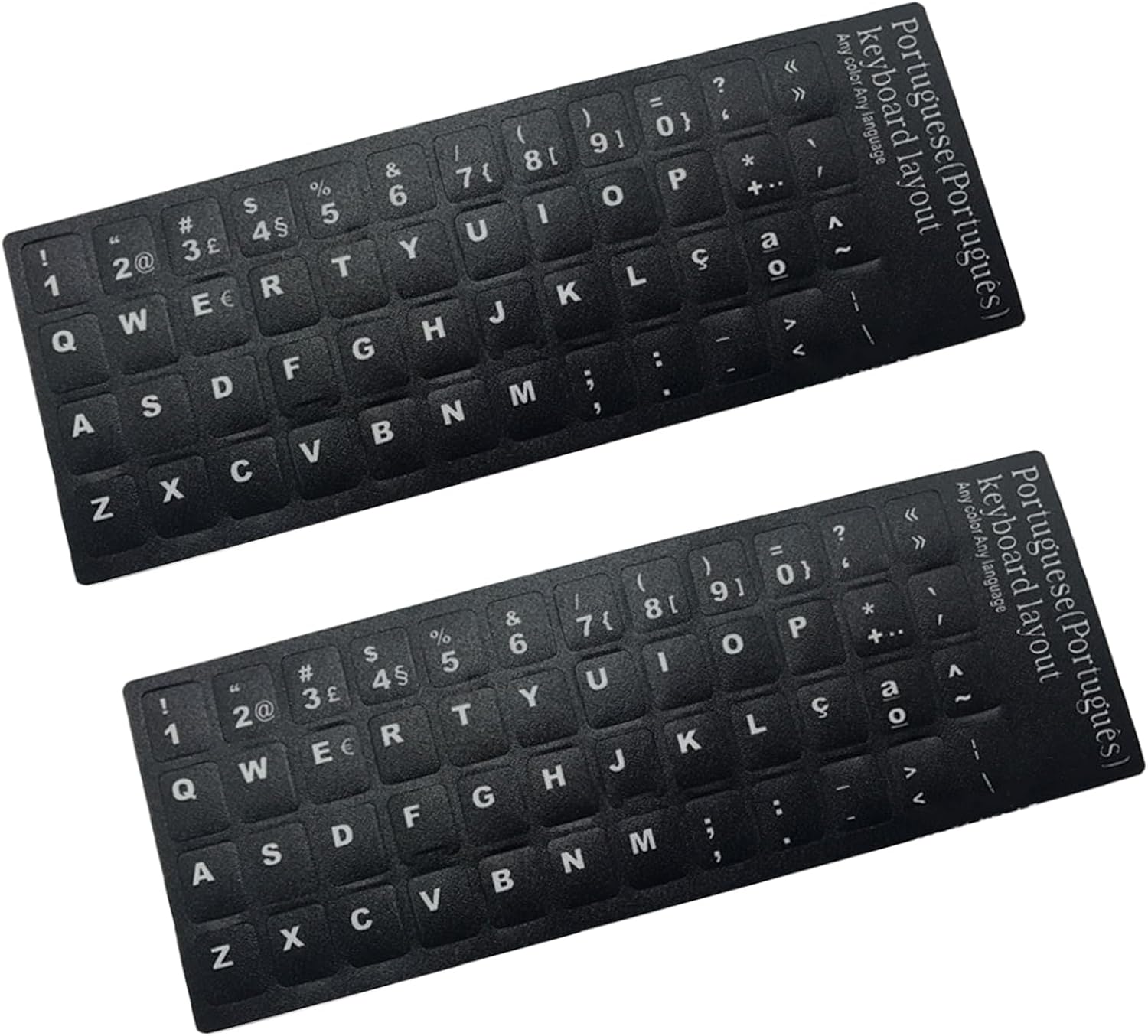 2Pcs Portuguese Keyboard Letter Stickers Replacement Keyboard Stickers ...