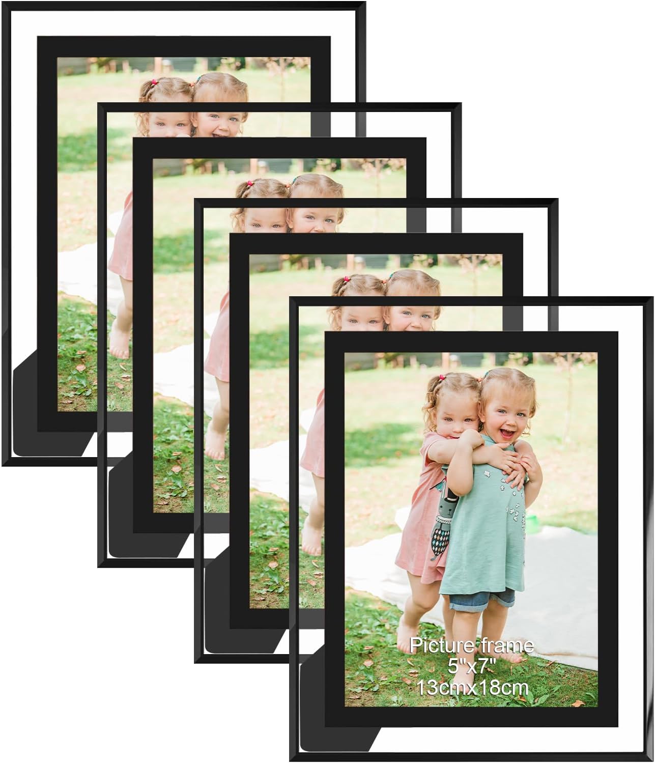 Amazon.com - UOROMI 5x7 Picture Frames Set of 4, Glass Photo Frames for ...