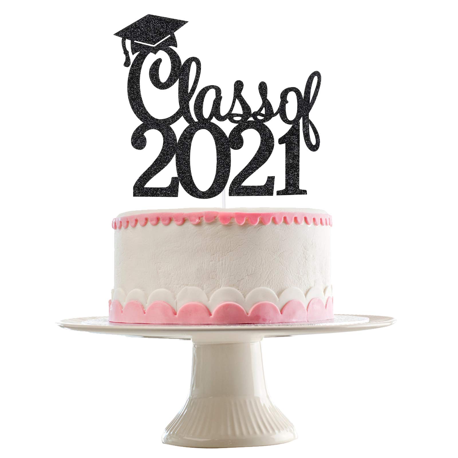 Class Of 2022 Cake Topper Black Glitter Graduation Party Decorations ...