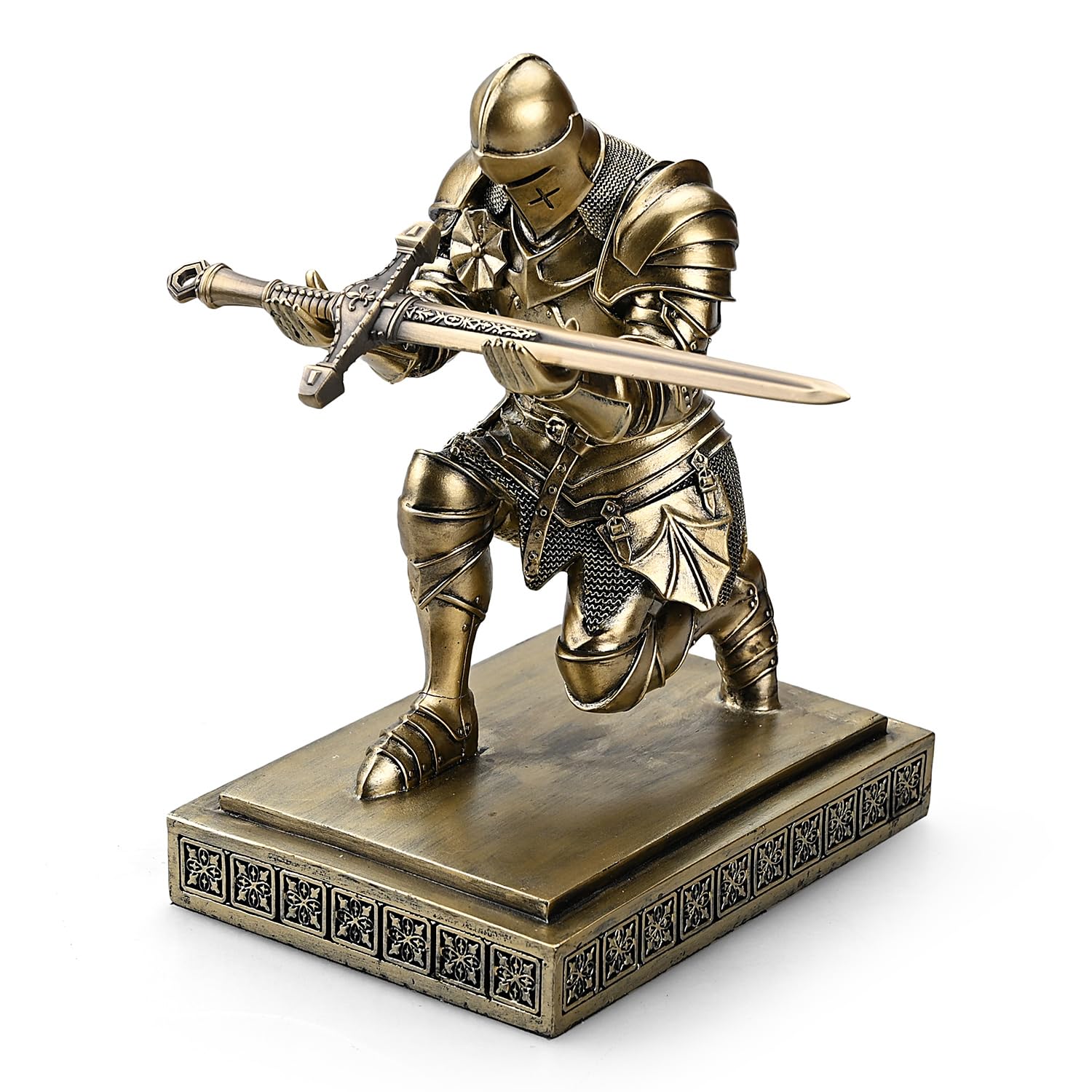 Amazon.com: Amoysanli Medieval Armored Warrior Knight Pen Holder Desk ...