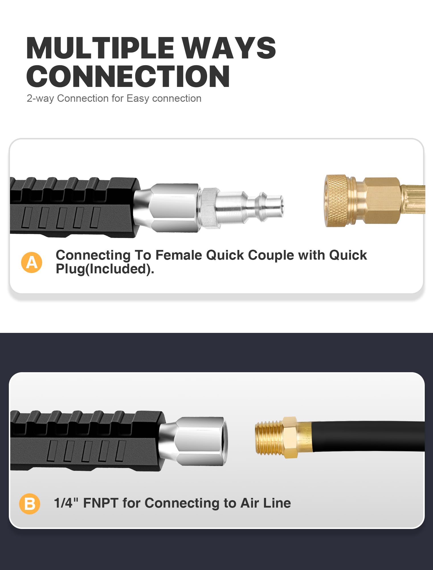 Snapklik.com : EVOULTES 14" Extended Reach Dual Head Air Chuck, 2-Way ...