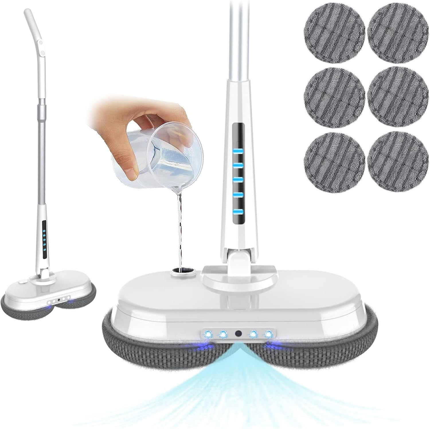 Amazon.com: Cordless Electric Mop for Floor Cleaning Spin Mopping Spray ...
