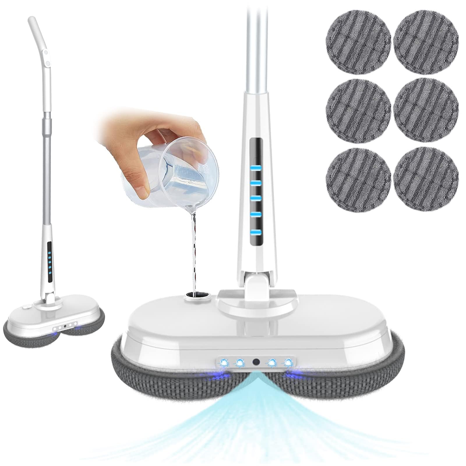 Amazon.com: Cordless Electric Mop for Floor Cleaning Spin Mopping Spray ...