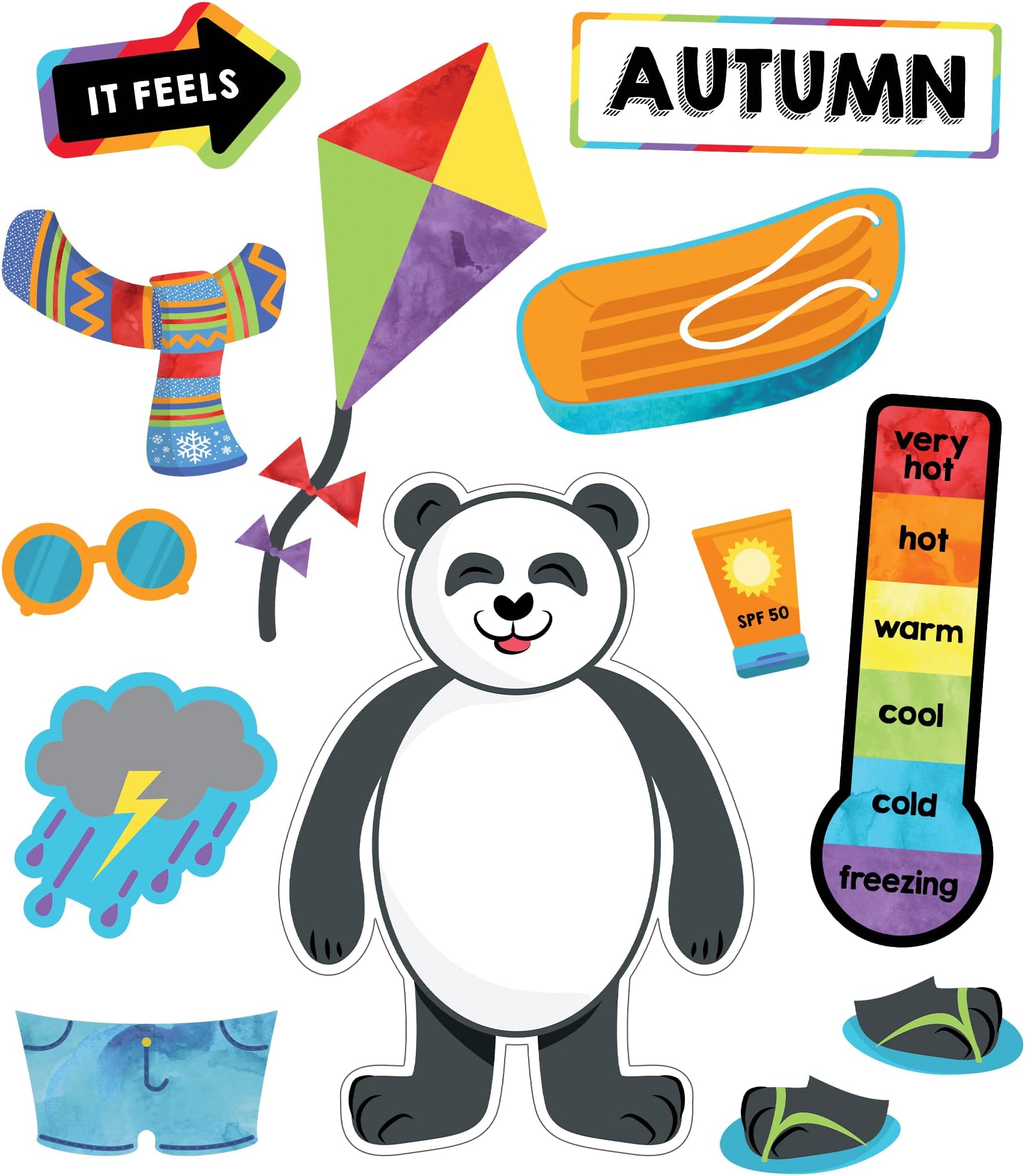 Amazon.com: Carson Dellosa 56-Piece Weather Bulletin Board Set for ...