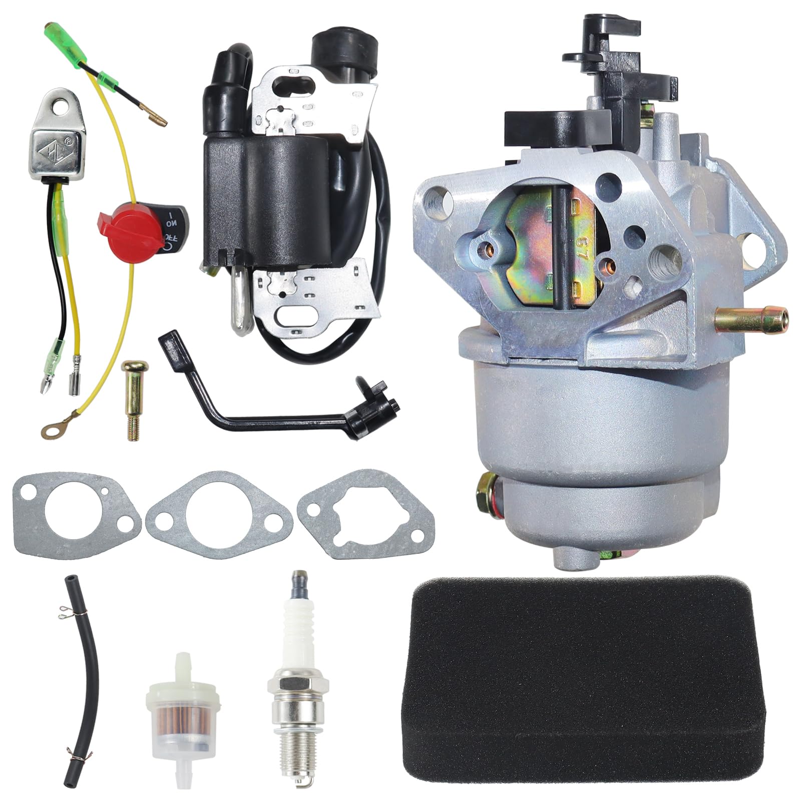 Amazon.com: POSFLAG GP5500 Carburetor with 30500-Z1C Igniction Coil ...