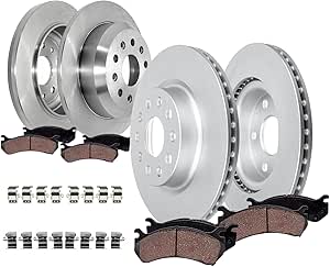 Amazon.com: Detroit Axle - 8pc Brake Kit for Jeep 2018-2023 Wrangler Disc Brake Rotors Ceramic ...