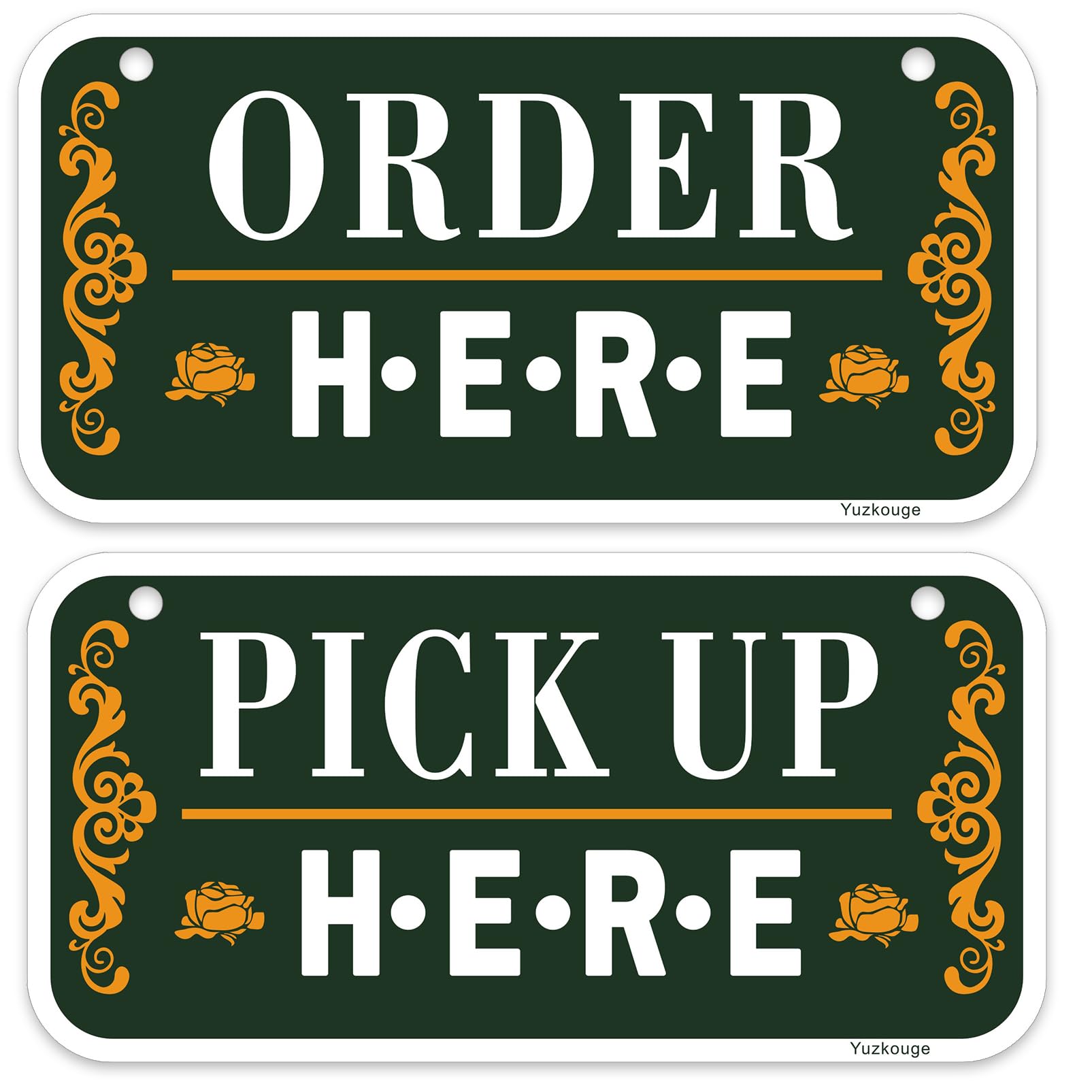 Amazon.com: Yuzkouge Order here & Pick Up Here Sign - 2 Pack, 12” x 6 ...