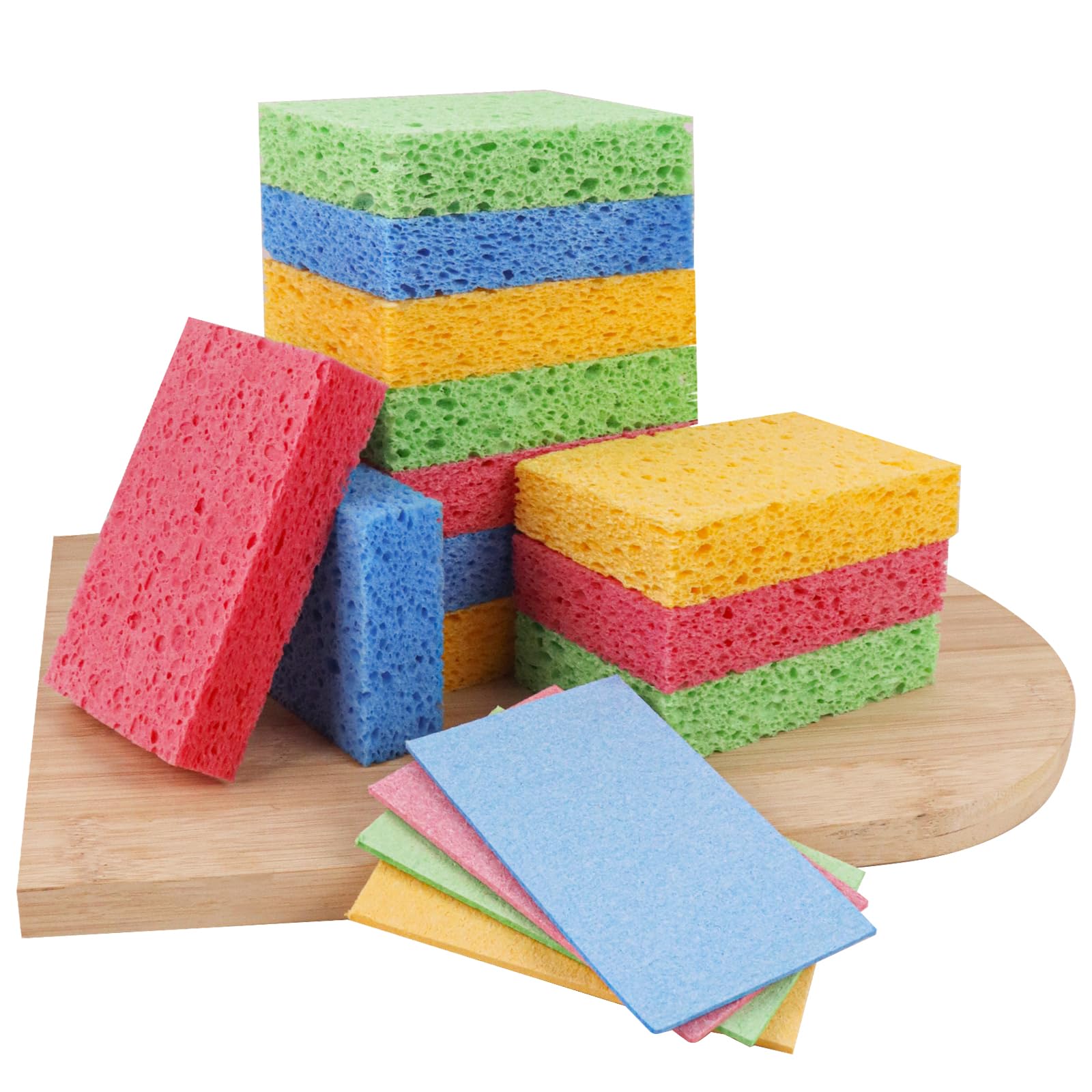 Amazon.com: JOHOKAKITI Kitchen Sponges, 12-Count Cellulose Sponges ...