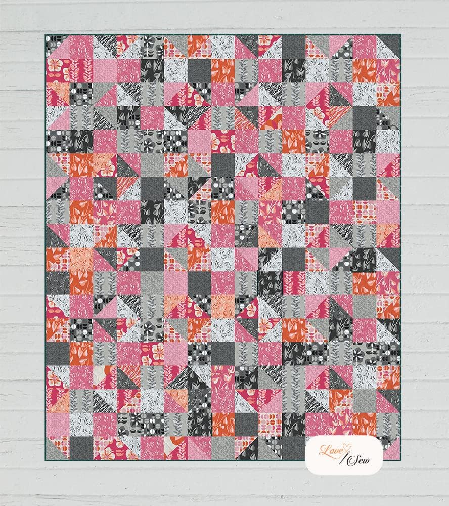 Amazon.com: True Fabrics Quilt Kit - MOD Pop - Game Day (60" x 72 ...