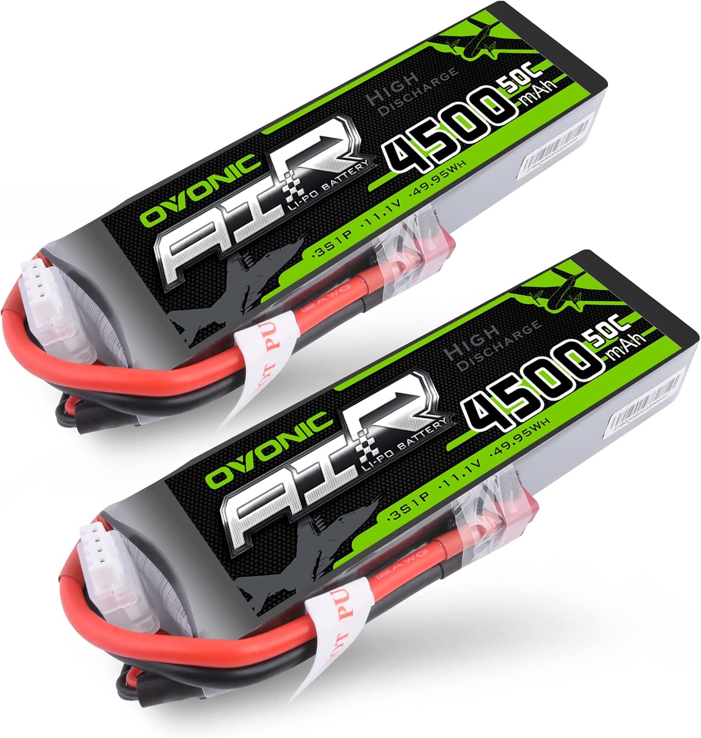 Ovonic 3S Lipo Battery 50C 4500mAh 11.1V Lipo Battery with Dean-Style T ...