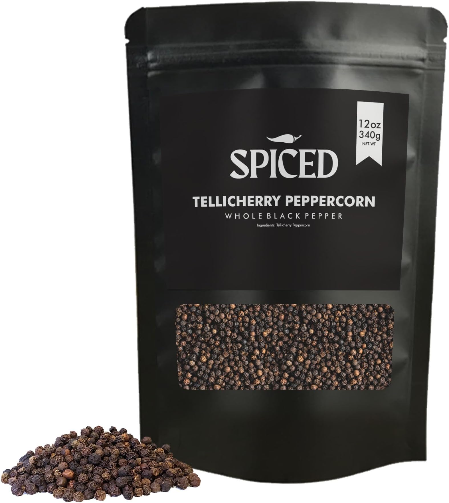 Amazon.com : Viva Doria Tellicherry Peppercorn, Whole Black Pepper ...
