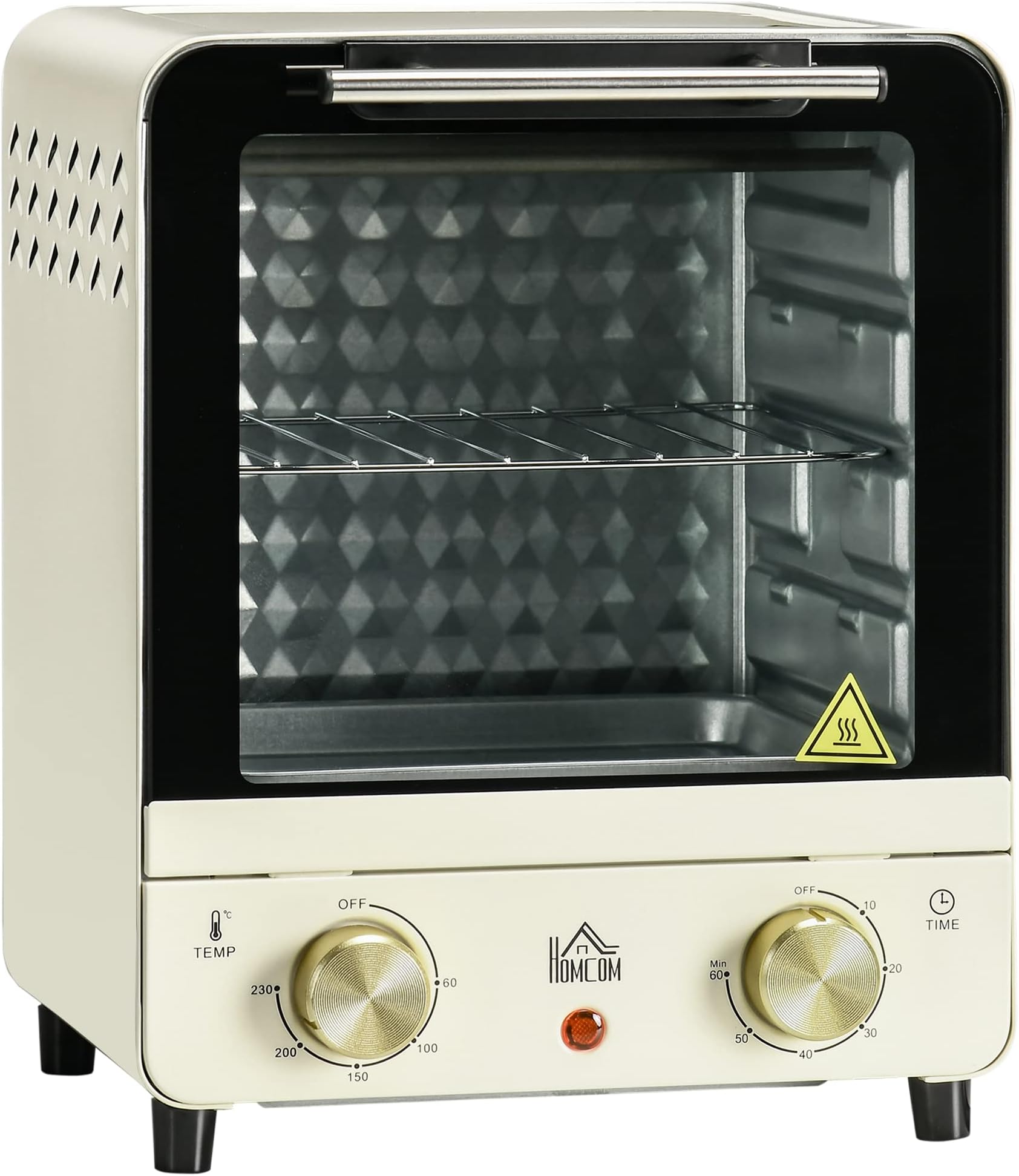 HOMCOM Convection Mini Oven, 15 Litres Electric Oven and Grill with 60 ...